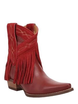 DINGO Dingo Last Ride Fringe Western Boots Red