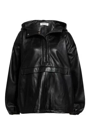 RÓHE Oversized Leather Anorak - Black