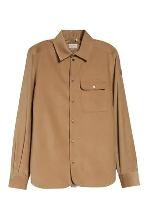Moncler Cotton Corduroy Snap-up Shirt - Travertine