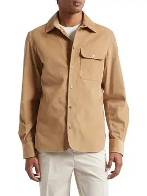Moncler Cotton Corduroy Snap-up Shirt - Travertine