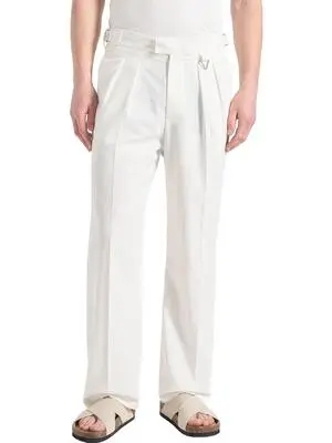 Manière De Voir Manière De Voir Relaxed Fit Pleated Linen Trousers White