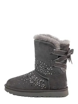 UGG UGG Embellished Bow Detail Boots Grey