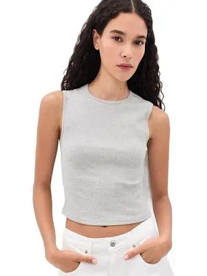 REFORMATION Reformation Ryland Ribbed Tank Heather Grey