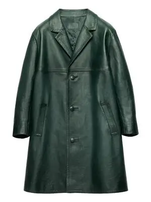 Prada Leather Coat - Green
