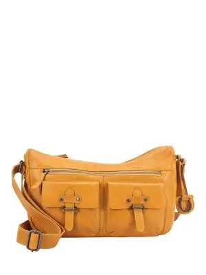 LLOYD BAKER Loulia Leather Crossbody Bag - Yellow