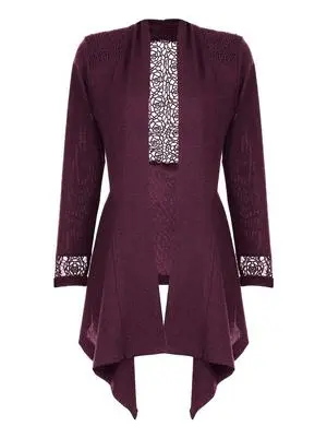 LUNA FASHION HOUSE Jody Lace Cardigan - Red