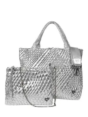 PRENELOVE London Large Woven Tote - Silver