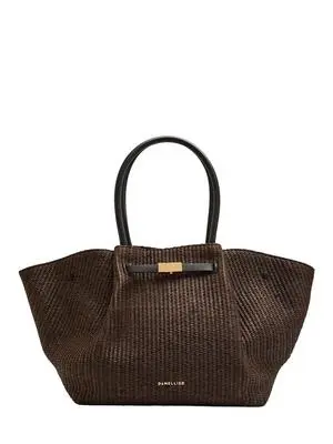 DEMELLIER DeMellier Raffia And Leather Tote