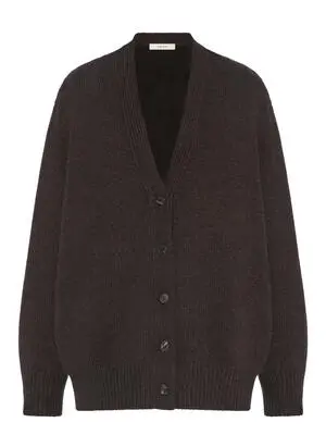 THE ROW Pranavi Cashmere Cardigan - Dark Brown