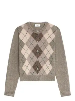 CELINE Celine Argyle Alpaca Wool Cardigan