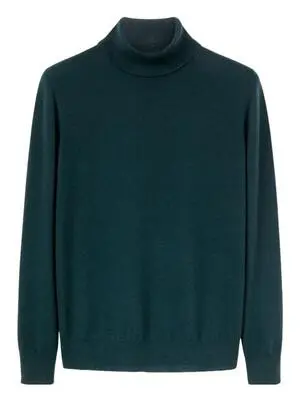 Loro Piana Cashmere Roll Neck Jumper - Green