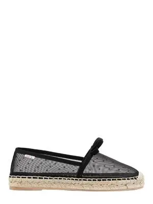 Red Valentino Polka Dot Woven Espadrilles - Black
