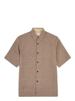Dries Van Noten Short-sleeved Checkered Shirt - Nude