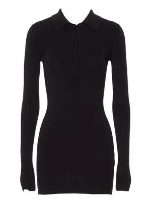 Valentino Garavani Long-sleeved Button-up Sweater - Black