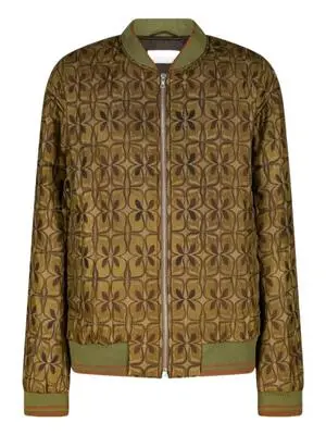 Dries Van Noten Printed Bomber Jacket - Brown