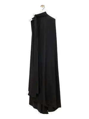 Loewe Ruffle Silk Dress - Black