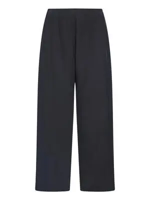 THE ROW Jaine Silk Straight Leg Pants - Black