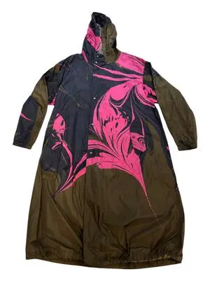 Dries Van Noten Long Sleeve Graphic Coat - Black