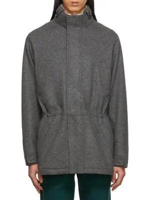 Loro Piana Elasticated Standing Collar Jacket - Black
