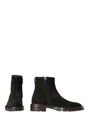 THE ROW Moto Side Zip Boot - Black
