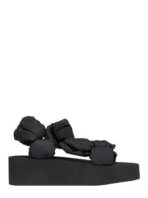 Red Valentino Logo Detail High-heeled Sandals - Black