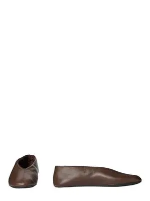THE ROW Stella Slipper - Medium Brown