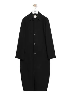 Loewe Balloon Coat In Wool - Black