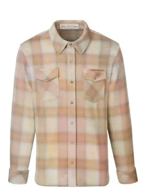 GOD'S TRUE CASHMERE Plaid-check Cashmere Shirt - Neutrals