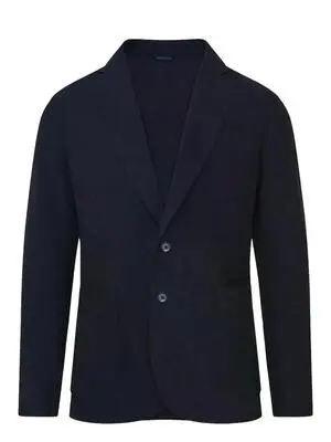PATRICK ASSARAF Single-breasted Seersucker Blazer - Blue
