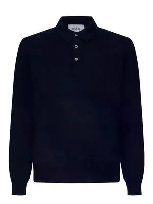 D4.0 Polo Collar Sweater - Blue