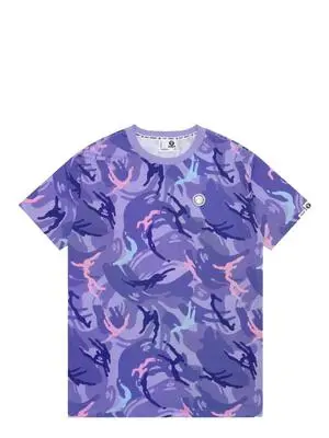 AAPE BY *A BATHING APE Moonface Camo-print T-shirt - Blue