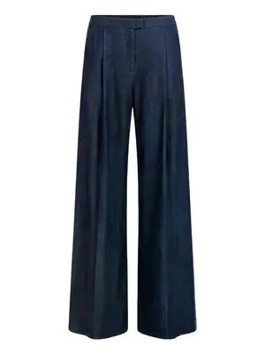 THE SEI Boyfriend Pleated Trousers - Blue