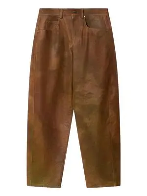 MARANT ETOILE Belky Barrel-fit Trousers - Brown