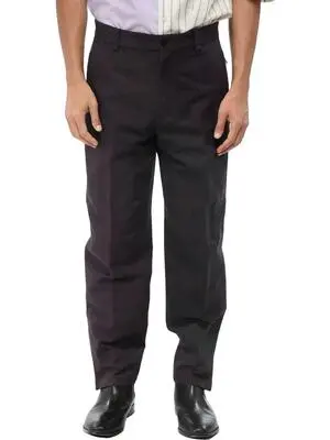LANVIN Cotton Ankle Zip Trousers - Grey