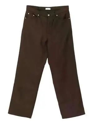 Sandro Wide Leg Belt Loop Trousers - Brown