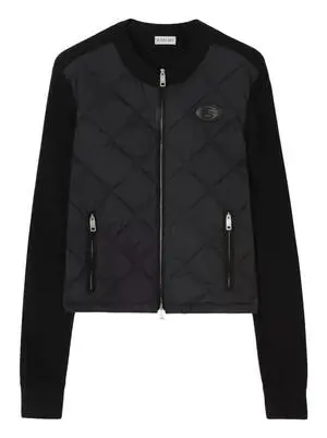 Burberry Quilted Nylon And Wool Jacket - Black