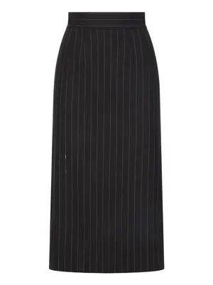Dolce & Gabbana Pinstriped High-waist Skirt - Black