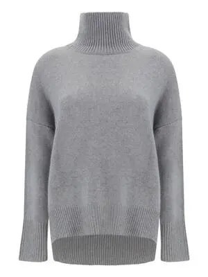 LISA YANG Heidi Turtleneck Knit Sweater - Gray