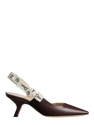 Dior Slingback Pumps With Embroidered Ribbon - Black