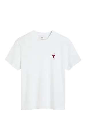AMI Paris Ami Paris Round Neck Short Sleeve T-Shirt White