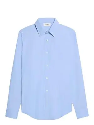 Celine Classic Shirt In Cotton Chambray - Blue