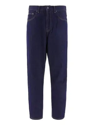 Carhartt Work In Progress Newel Logo Patch Straight-leg Jeans - Black