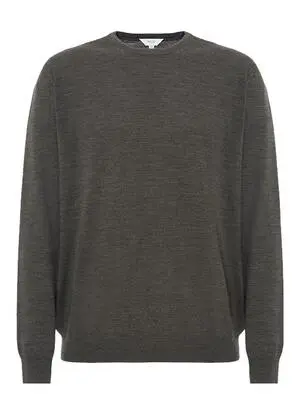 Malo Crewneck Knitted Jumper - Black