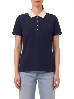 A.p.c. Cotton Polo Shirt - Blue