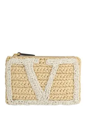 Valentino Garavani Viva Superstar Mini Bag In Crochet Viscose - Beige