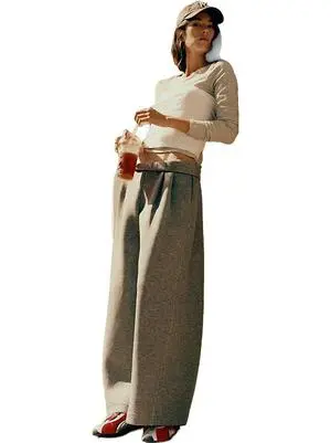 Daily Practice Daily Practice Desert Palm Sweatpants - Wide Leg Fleece Dark Grey