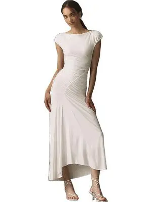 Shona Joy Miro Gathered Maxi Dress - Ivory