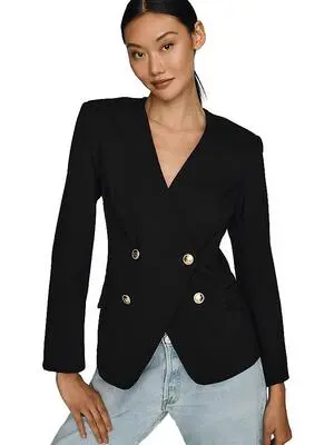 Maeve Tailored Blazer Jacket - Black