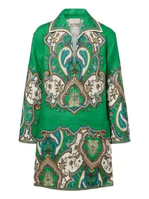 ALEMAIS ALÉMAIS Porter Printed Linen Minidress