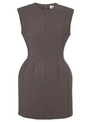 THE FRANKIE SHOP Bryn Minidress In Taupe Melange - Grey